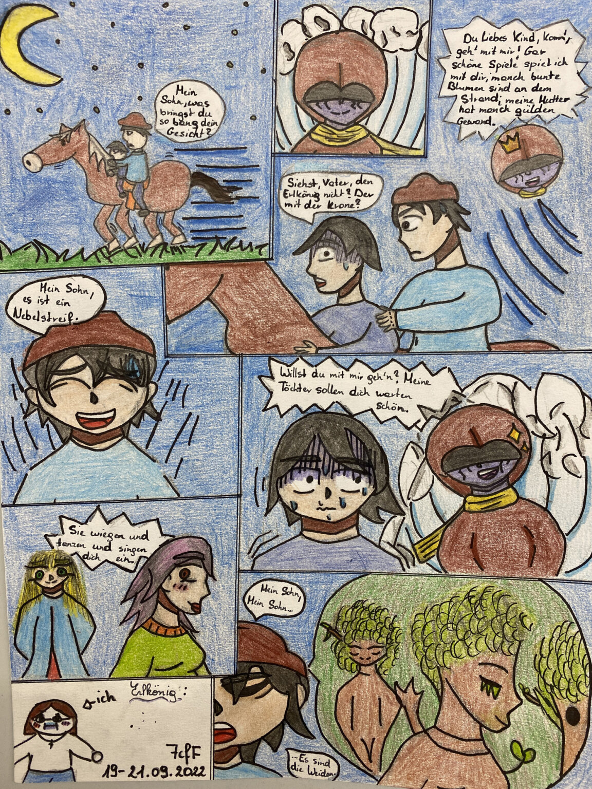 Erlkönig in Comics-Form - Deutsch-Französisches­ Gymnasium Saarbrücken